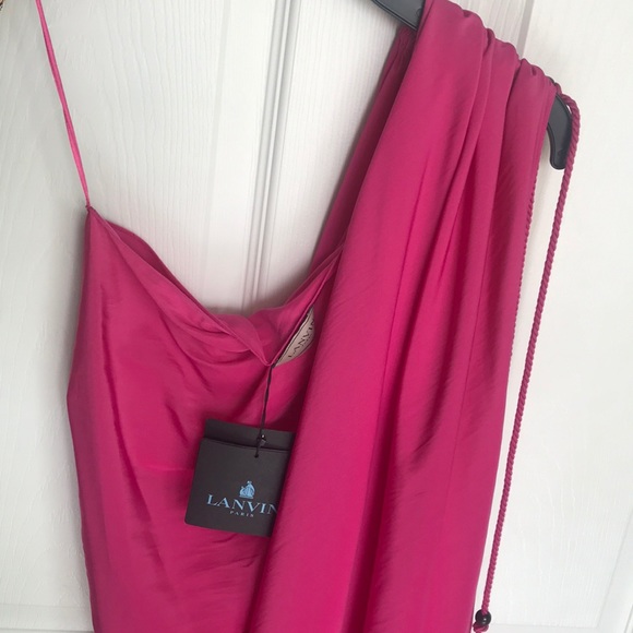 Lanvin | Dresses | Lanvin Rope Tie One Shoulder Dress | Poshmark
